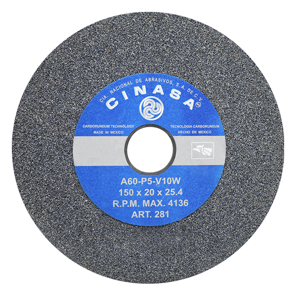 Rueda Abrasiva Vitrificada, Artículo 281 | CINASA